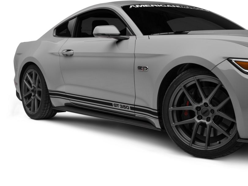 American Muscle Graphics Mustang Black GT350 Rocker Stripes 26210G15 ...