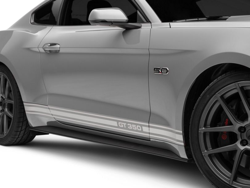 American Muscle Graphics Mustang Silver GT350 Rocker Stripes 26212G15 ...