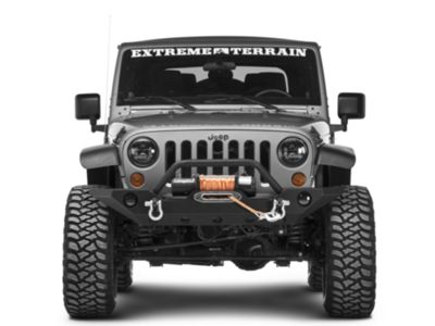 Jeep Wrangler Mirror Relocation Brackets; Black (07-18 Jeep Wrangler JK)