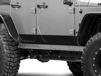SEC10 Jeep Wrangler Rocker Panel Decal; Matte Black J100700 (07-18 Jeep ...