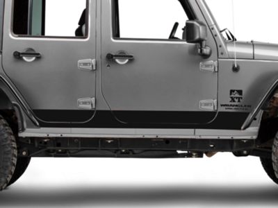 SEC10 Jeep Wrangler Rocker Panel Decal; Matte Black J100700 (07-18 Jeep ...