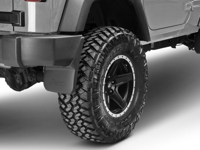 Mopar Jeep Wrangler Rear Deluxe Molded Splash Guards w/ Jeep Logo ...