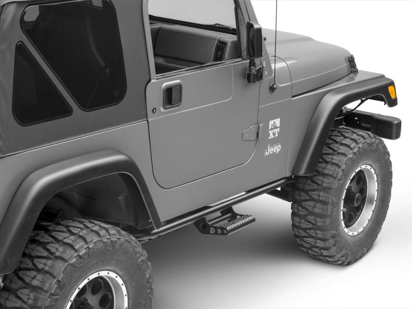 N-Fab Jeep Wrangler Cab Length RKR Side Rails w/ Detachable Steps ...