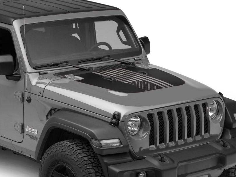Mopar Jeep Wrangler American Flag Hood Decal 82215735 (18-20 Jeep ...