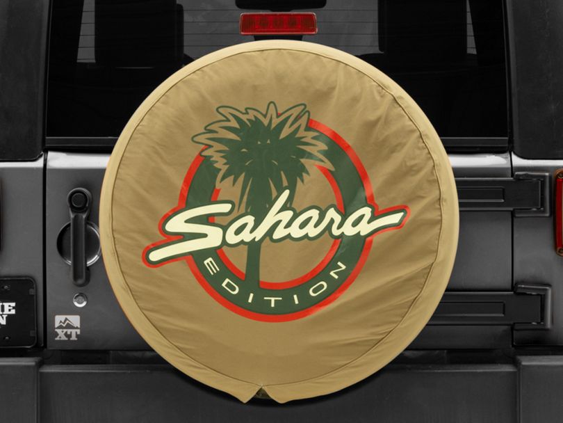 Mopar Jeep Wrangler 30x9 5x15 Sahara Edition Spare Tire Cover Tan