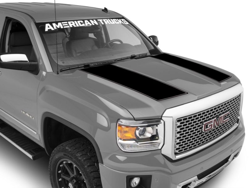 SEC10 Sierra 1500 Black Hood Decal S505934 (14-18 Sierra 1500)