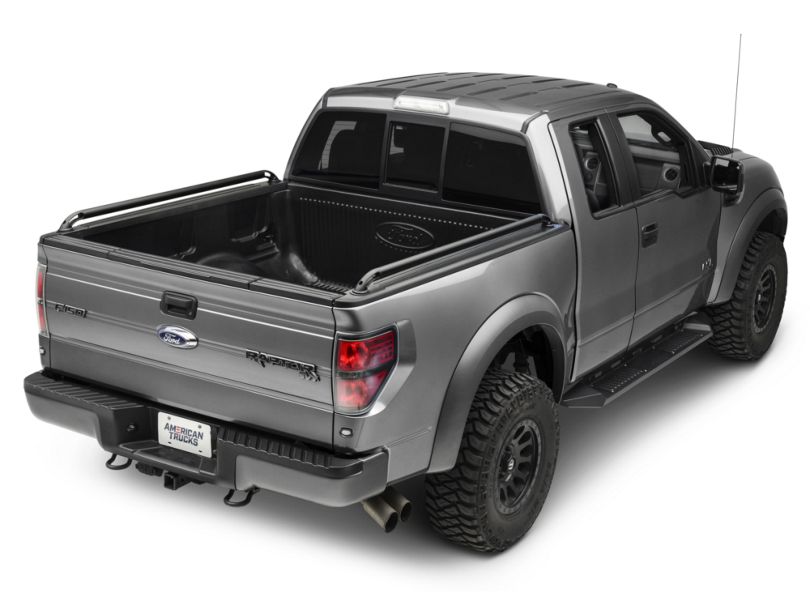 F-150 Locker Side Bed Rails; Black (04-14 F-150 w/ 5.5 ft & 6.5 ft. Bed)