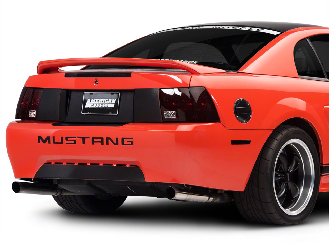 SEC10 Mustang Lower Rear Valance Accent; Brushed Black 100354 (99-04 ...
