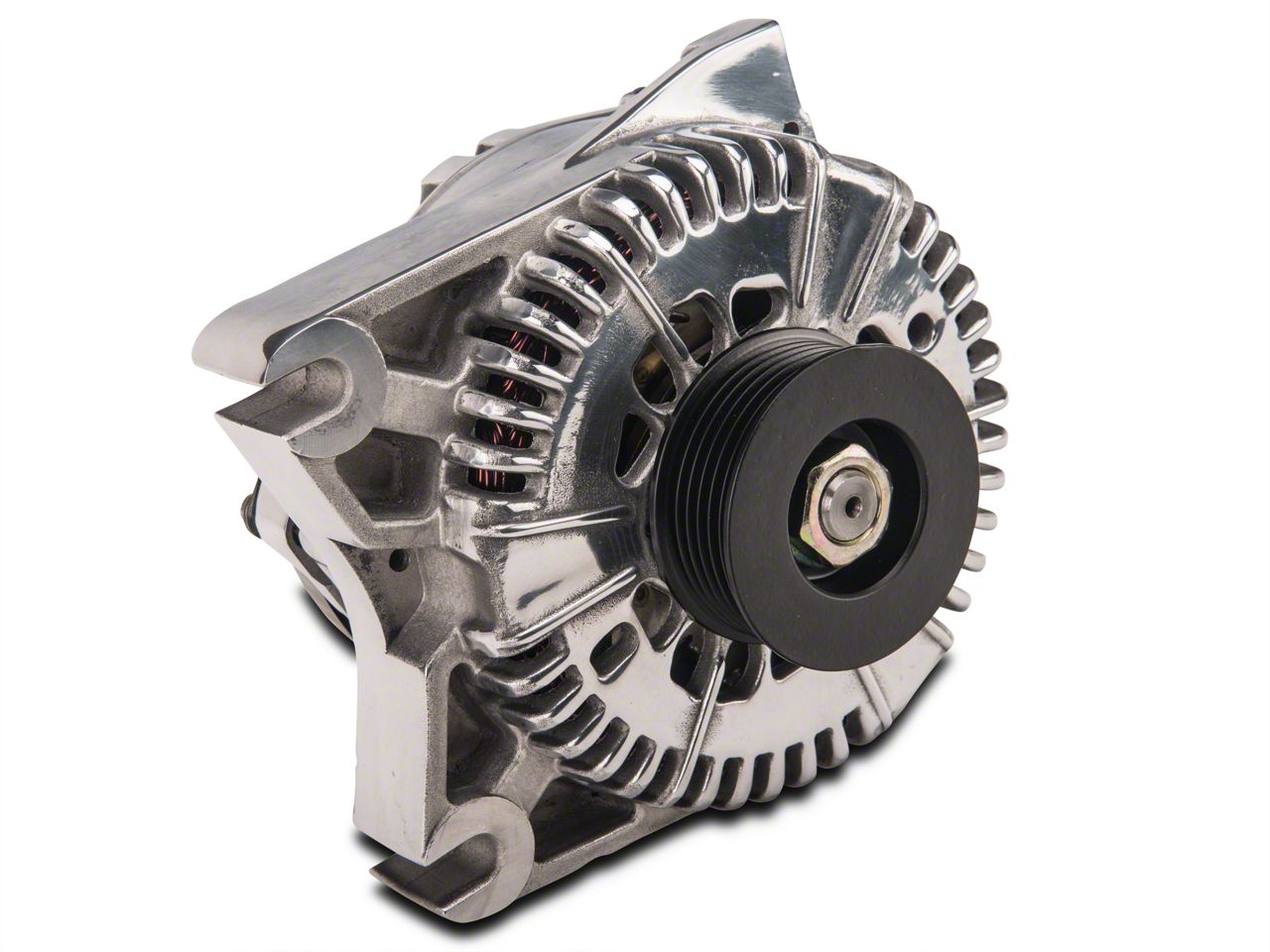 PA Performance Mustang Alternator; 130 Amp; Polished 1988POL (96-01 ...