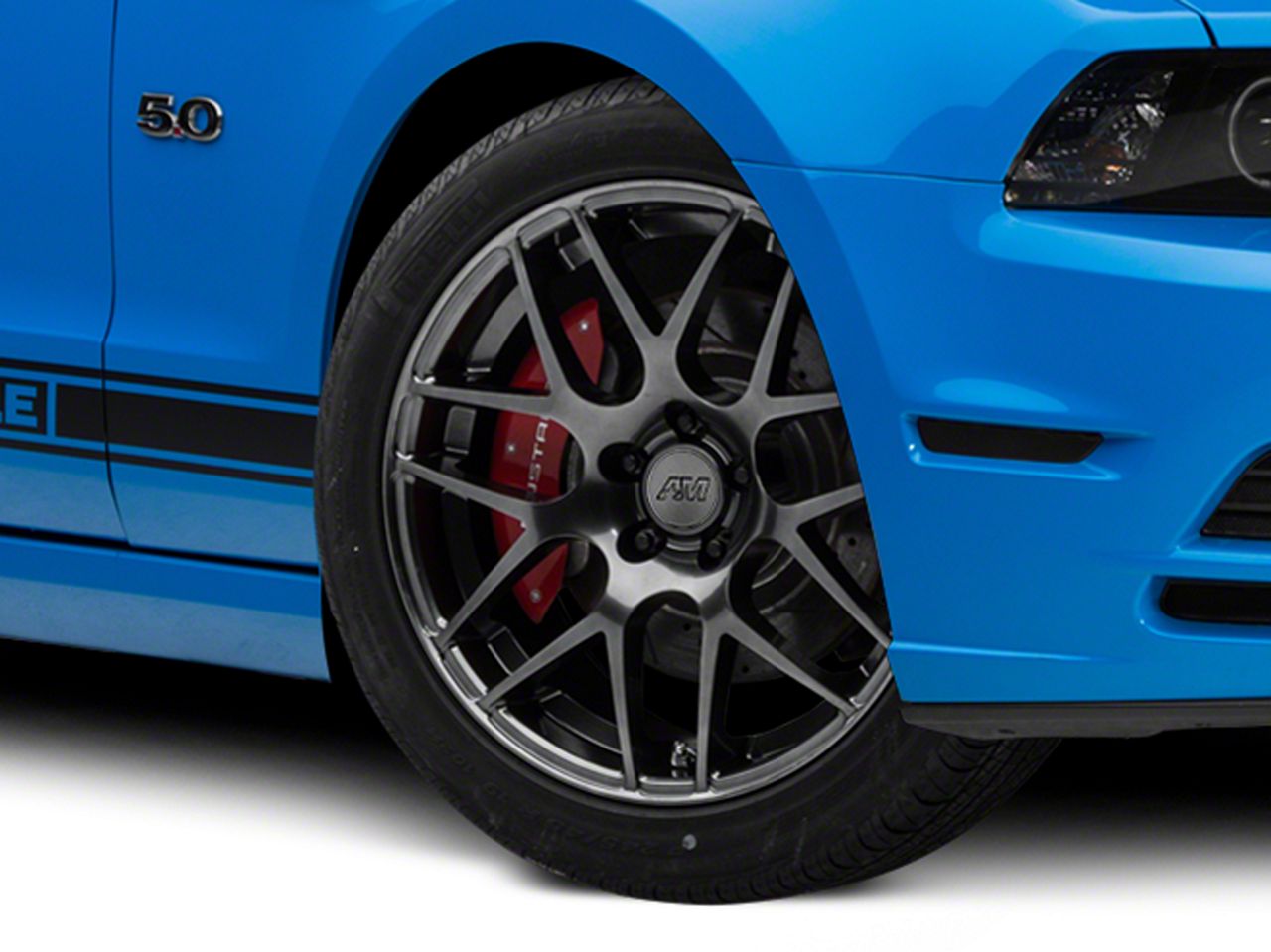 Mustang AMR Dark Stainless Wheel; 19x8.5 (10-14 Mustang) - Free Shipping