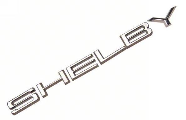 Scott Drake Mustang Shelby Lettering Hood Emblem; Chrome S8MS-16606-A/E ...