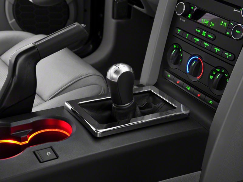 SpeedForm Mustang Modern Billet Shifter Bezel; Chrome 15546 (05-09 ...