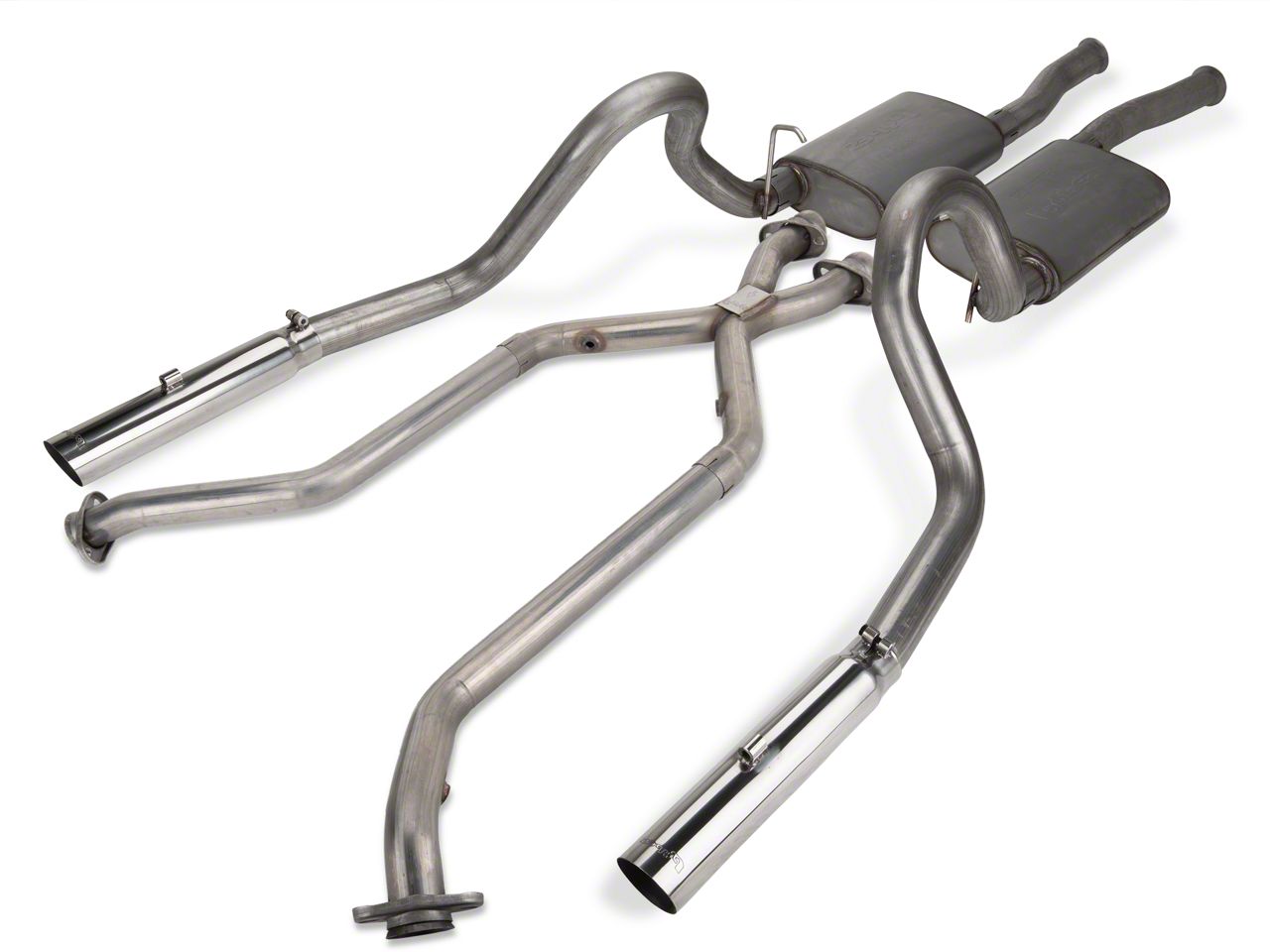 Pypes Mustang True Dual Off-Road Exhaust SFM55 (98-04 V6)