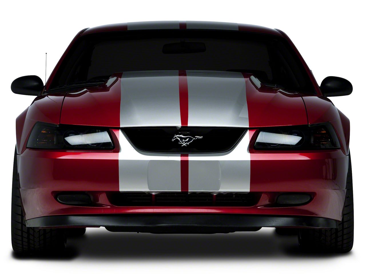 American Muscle Graphics Mustang Silver Lemans Stripes - 12 in ...