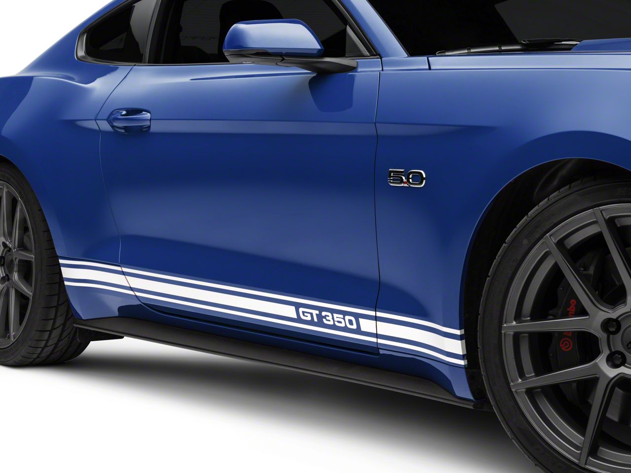 American Muscle Graphics Mustang White GT350 Rocker Stripes 26211G15 ...