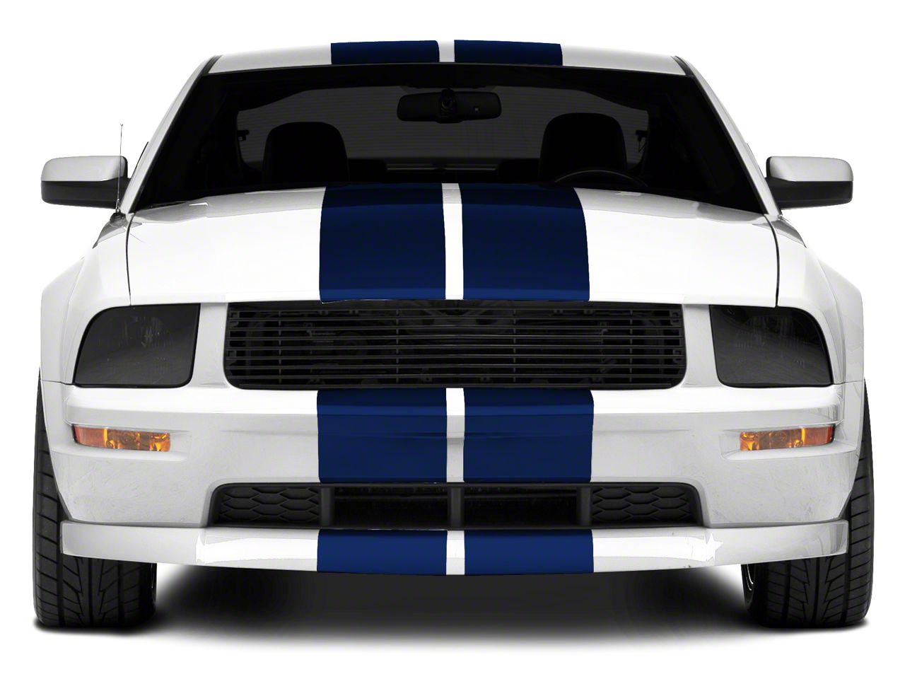 American Muscle Graphics Mustang Blue GT500 Style Stripes - 10 in ...