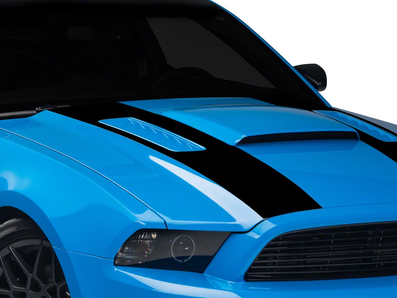 SEC10 Mustang Inner Hood Stripes; Black 26333 (13-14 Mustang) - Free ...