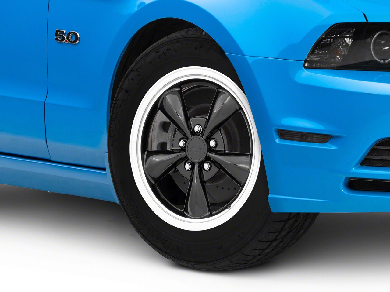 Mustang Bullitt Gloss Black Wheel; 17x8 (2010 Mustang GT; 10-14 Mustang ...