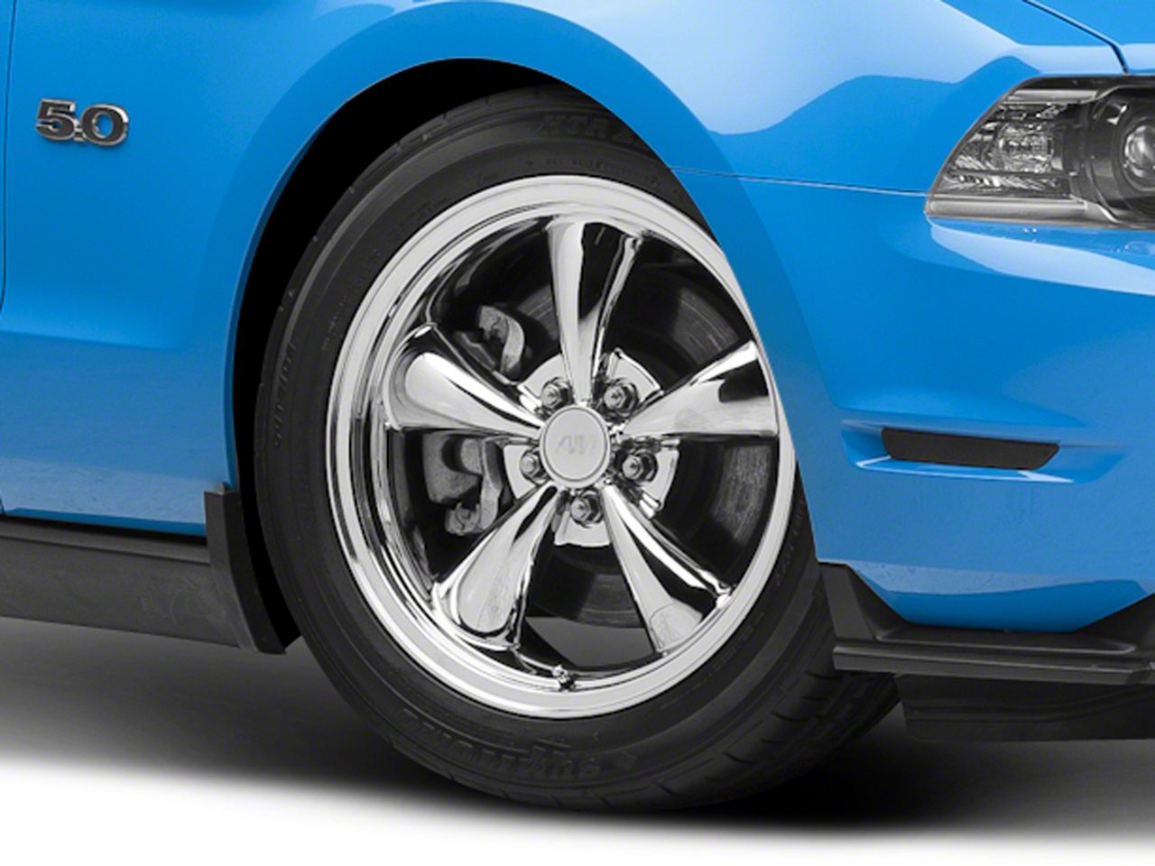 Mustang Bullitt Chrome Wheel; 18x8 (10-14 Mustang Standard GT, V6 ...