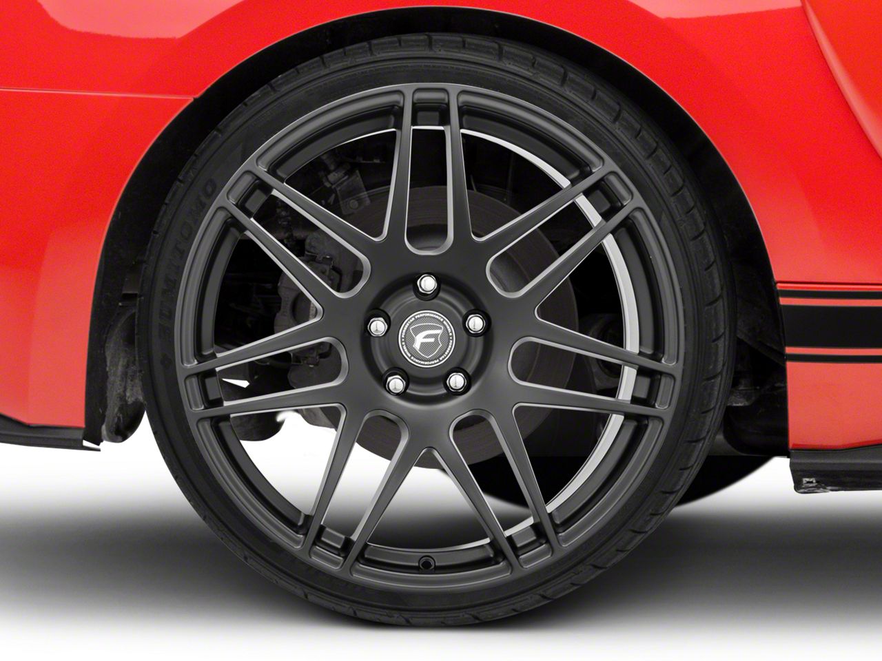 Forgestar Mustang F14 Monoblock Deep Concave Matte Black Wheel; Rear ...