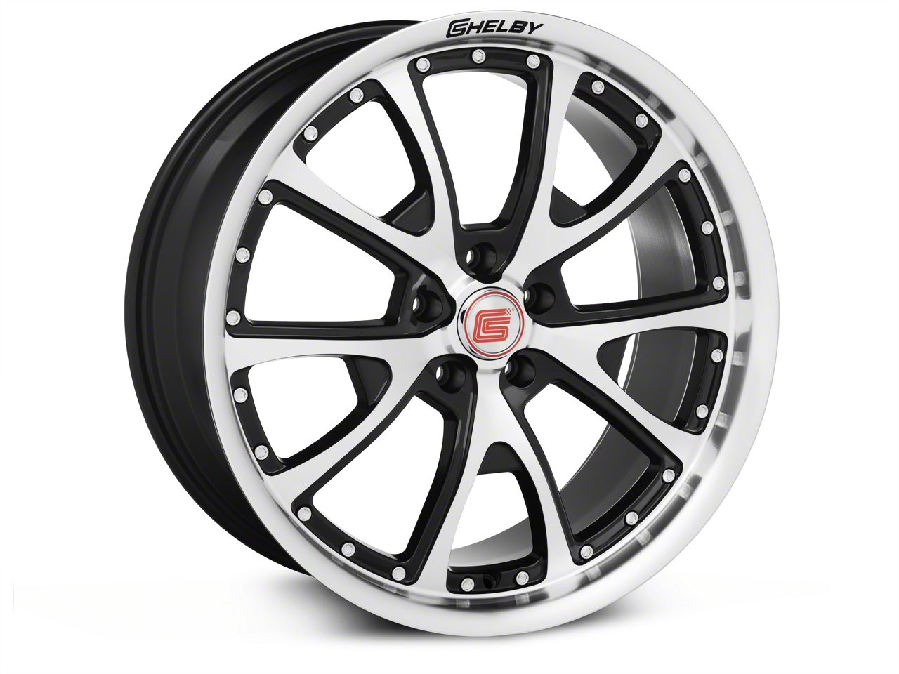 Shelby Mustang CS40 Black Machined Wheel - 20x10 CS40-205445-B (05-14 All)