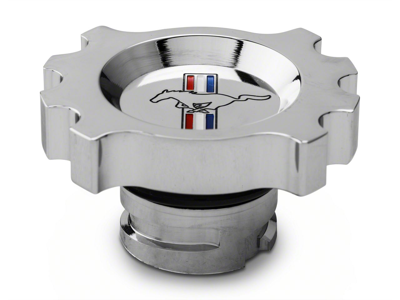 Modern Billet Mustang Chrome Oil Cap - Tri-Bar Logo 388746 (05-17 GT ...