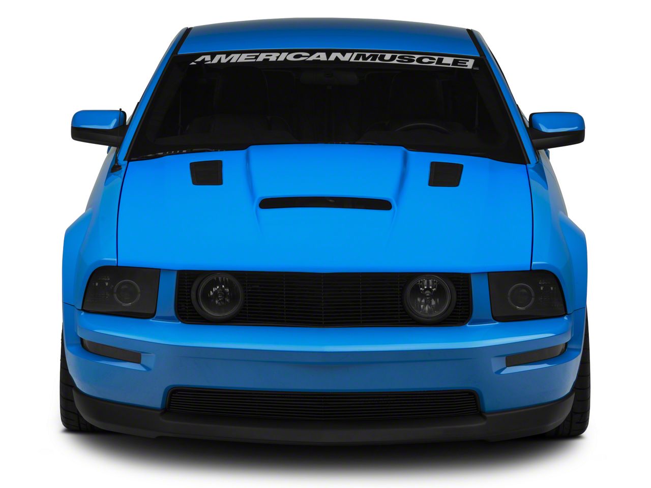 Cervini's Mustang Stalker II Hood with Louvers; Unpainted 1220 (05-09 ...
