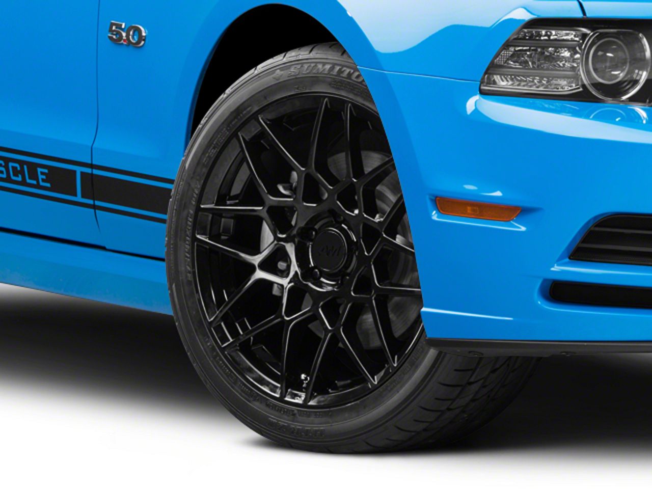 Mustang 2013 GT500 Style Gloss Black Wheel; 19x8.5 (10-14 Mustang ...