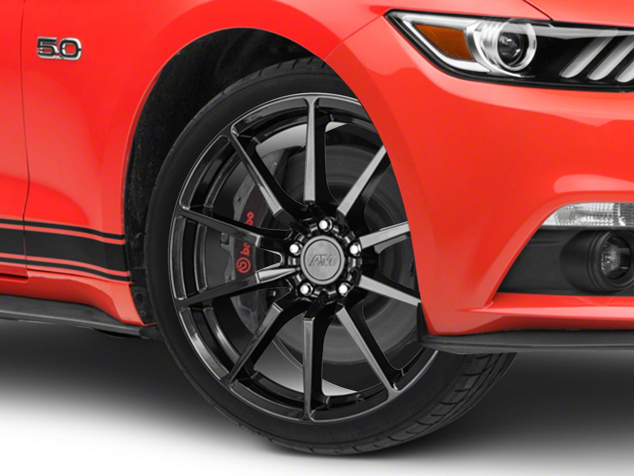 Mustang GT350 Style Gloss Black Wheel; 19x8.5 (15-23 Mustang GT ...