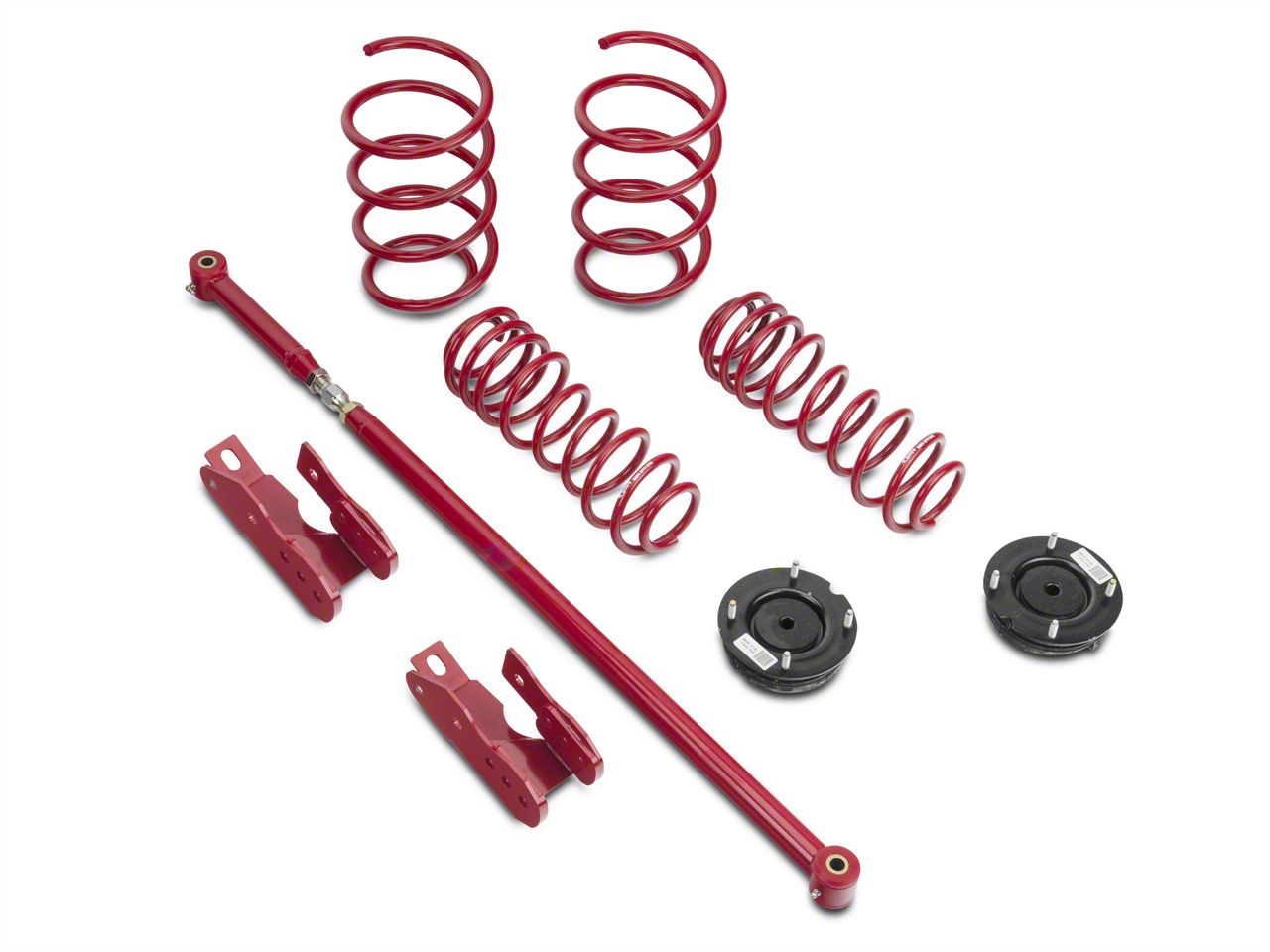 BMR Mustang Lowering Spring Package; Red LSP001R (05-10 Mustang GT, V6 ...
