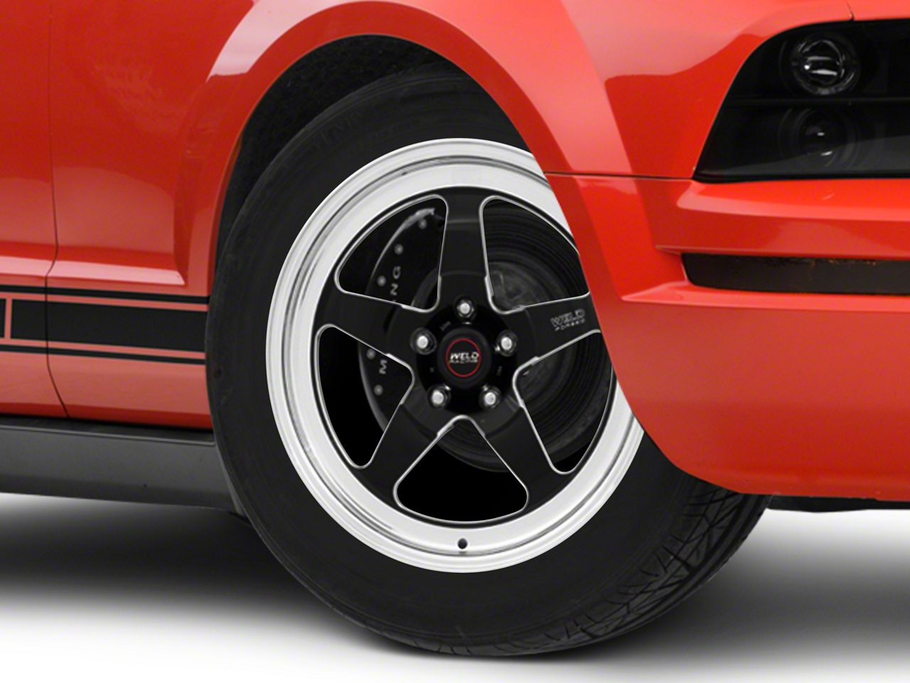 Weld Racing Mustang RTS S71 Black Anodized Wheel; Front Only; 18x5 ...