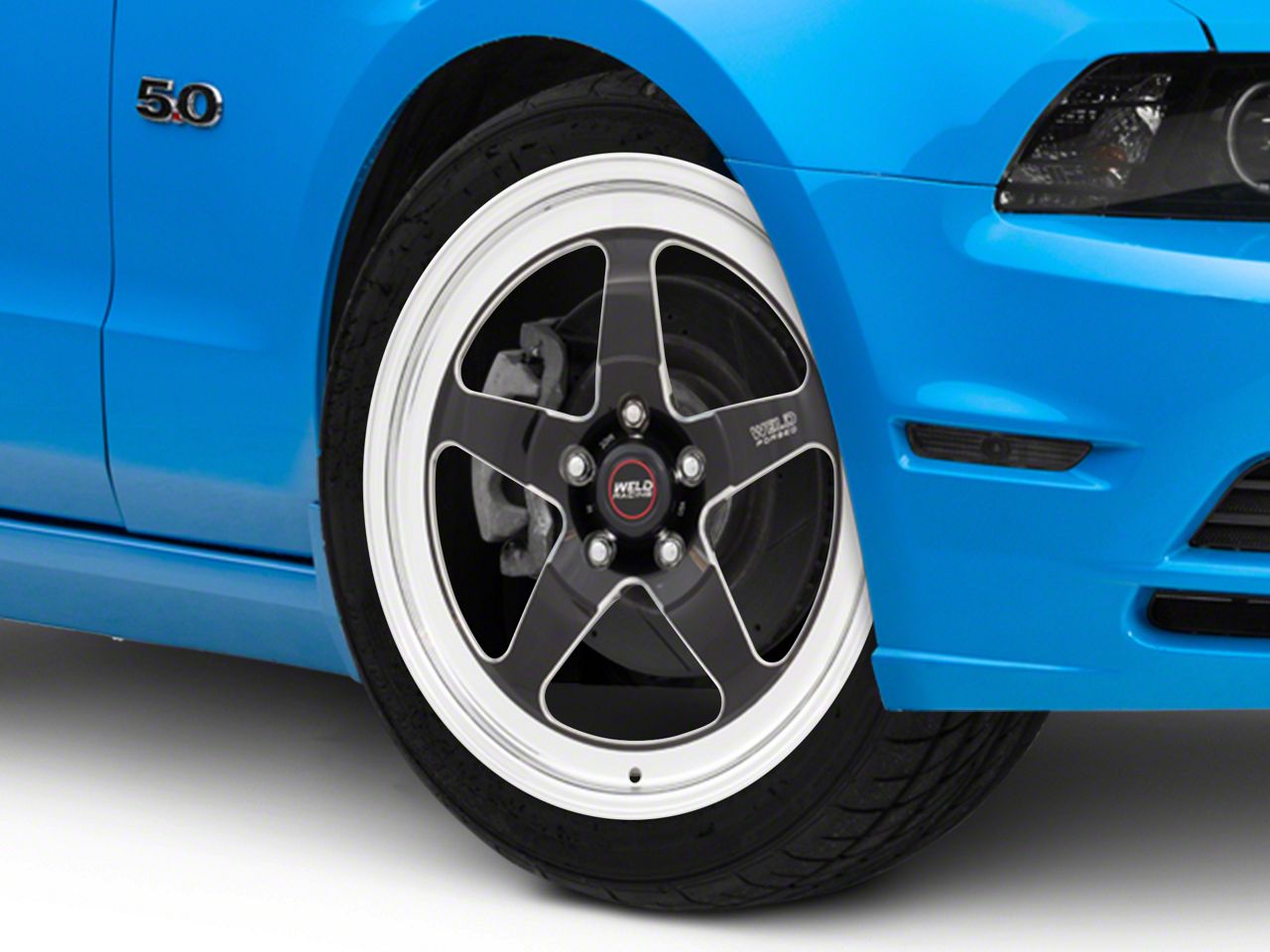 Weld Racing Mustang RTS S71 Black Anodized Wheel; Front Only; 18x5 ...