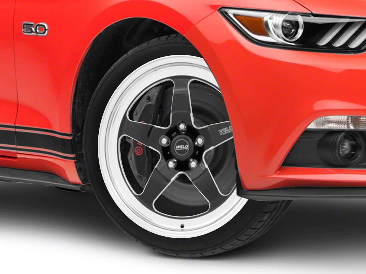 Weld Racing Mustang RTS S71 Black Anodized Wheel; Front Only; 18x5 ...