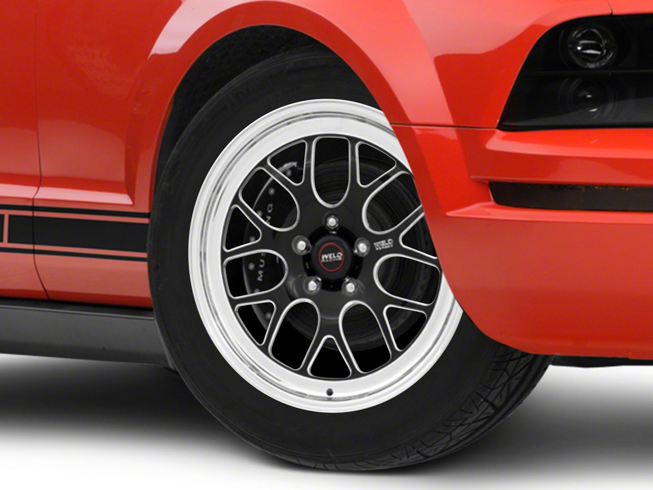 Weld Racing Mustang RTS S77 Black Anodized Wheel; Front Only; 18x5 ...