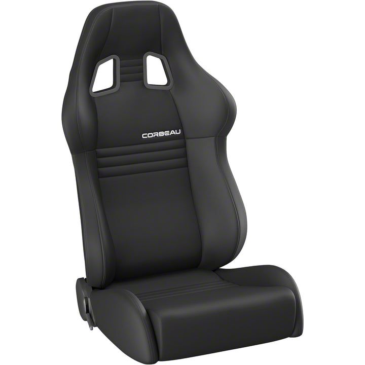 Corbeau Mustang A4 Wide Racing Seats - Black Cloth - Pair 60091W (79-20 ...