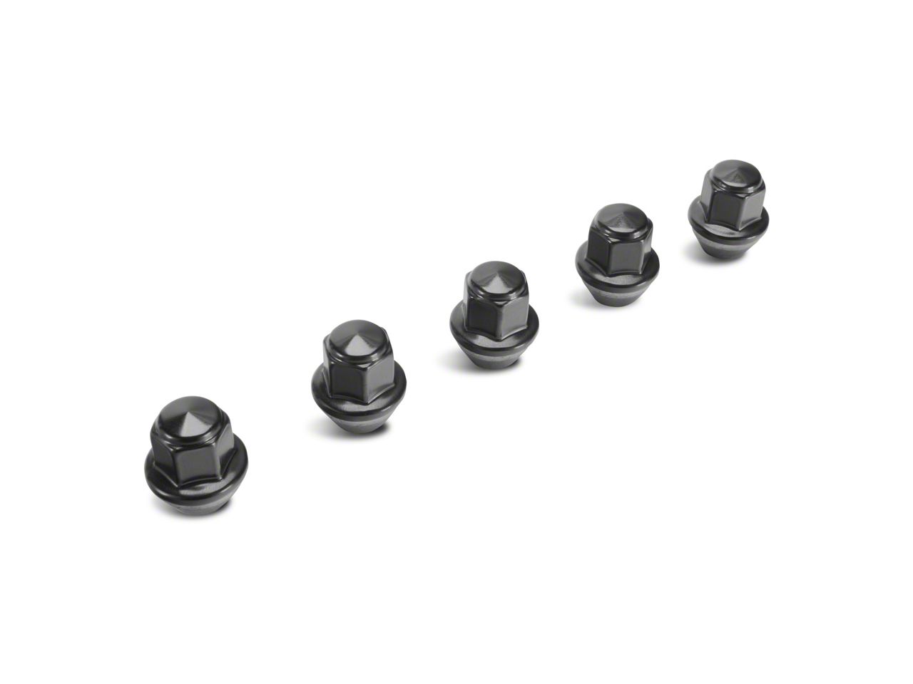 Ford Performance Mustang Black Lug Nut Kit; 14mm x 1.50 M-1012-MB (15 ...