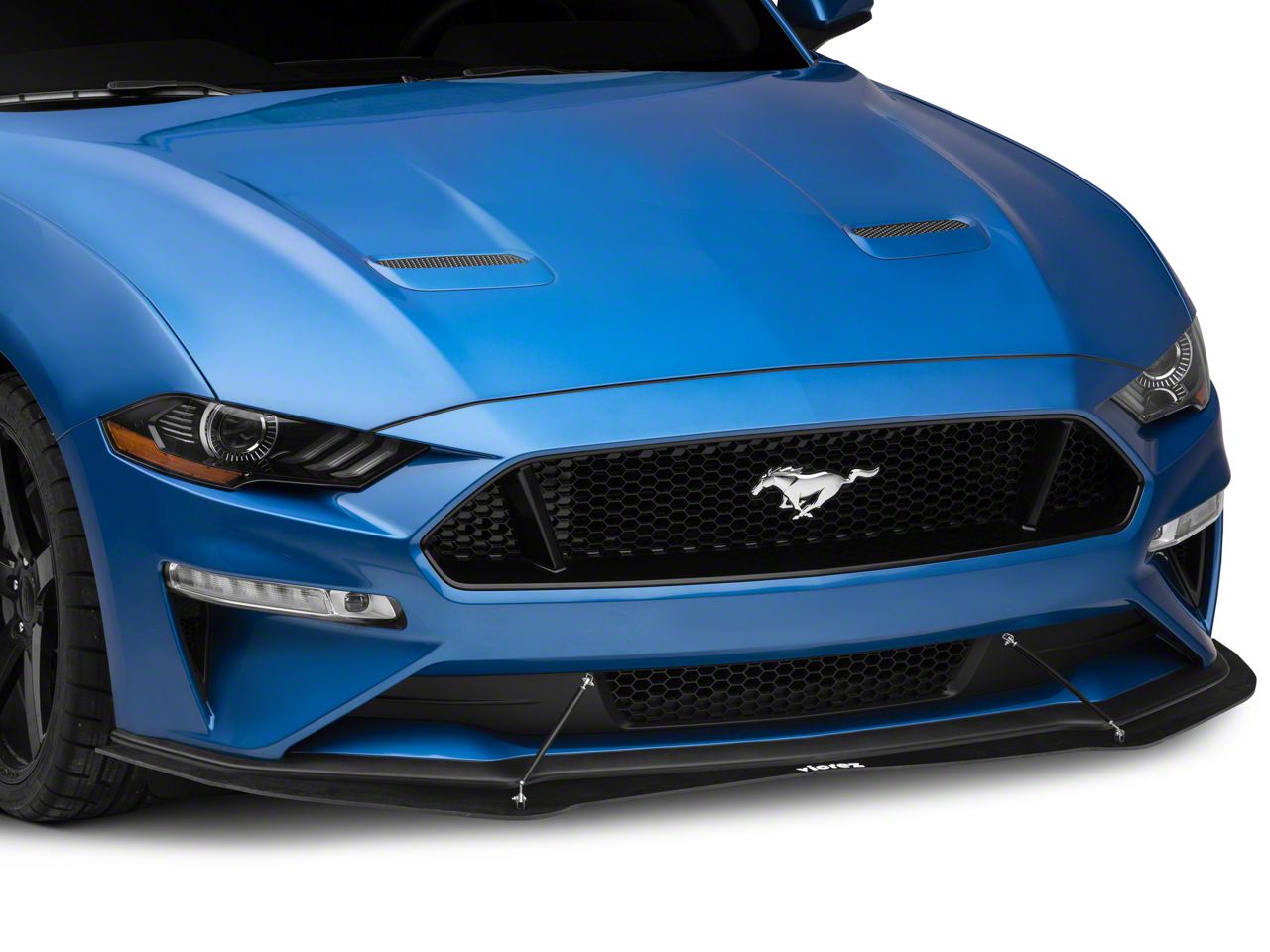 Mustang LV Style Front Chin Splitter; Textured Black (18-22 Mustang GT ...