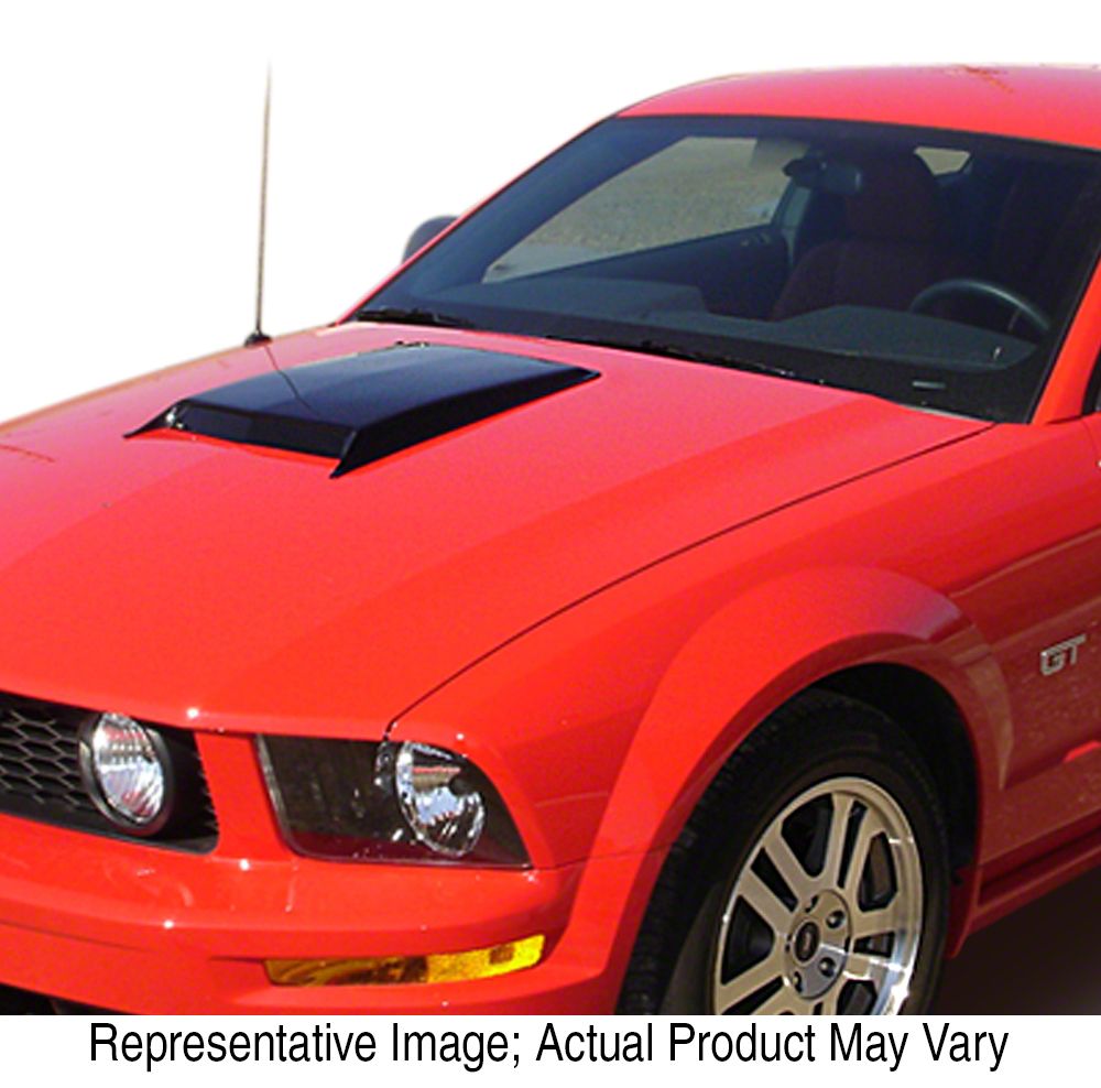 Mustang ABS Small Hood Scoop; Pre-Painted (05-09 Mustang GT, V6) - Free ...