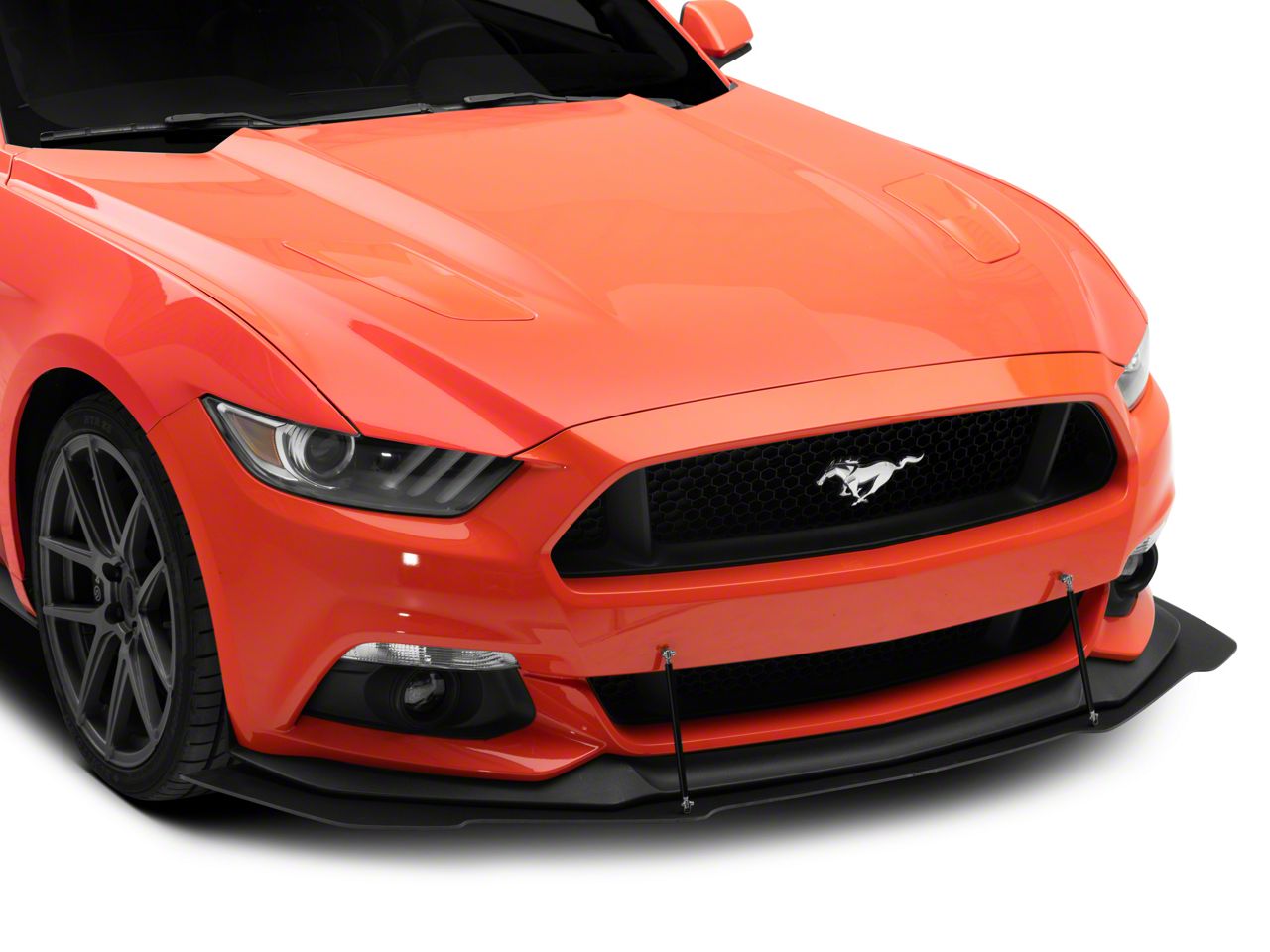 Mustang GT500 Style Front Bumper Splitter; Textured Black (15-17 ...