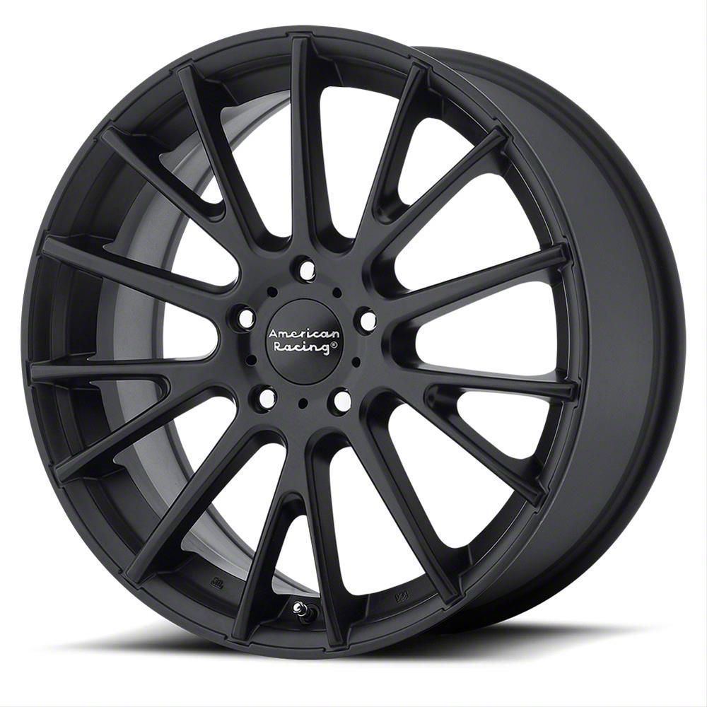 American Racing Mustang AR904 Satin Black Wheel; 18x8 AR90488012745 (15 ...