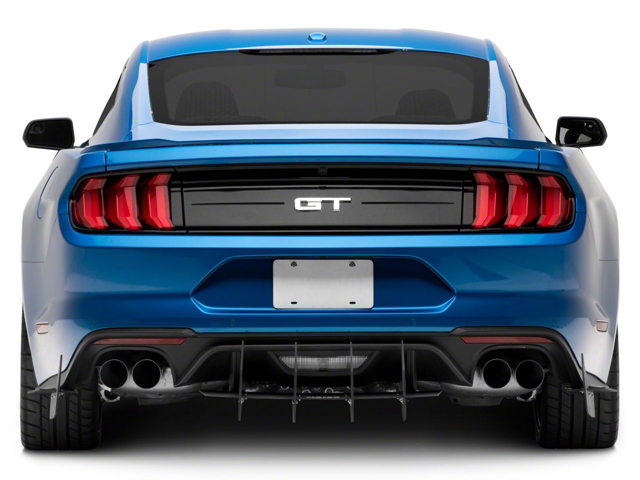 Mustang Centa VR2 Rear Diffuser; Matte Black (18-23 Mustang GT; 19-23 ...