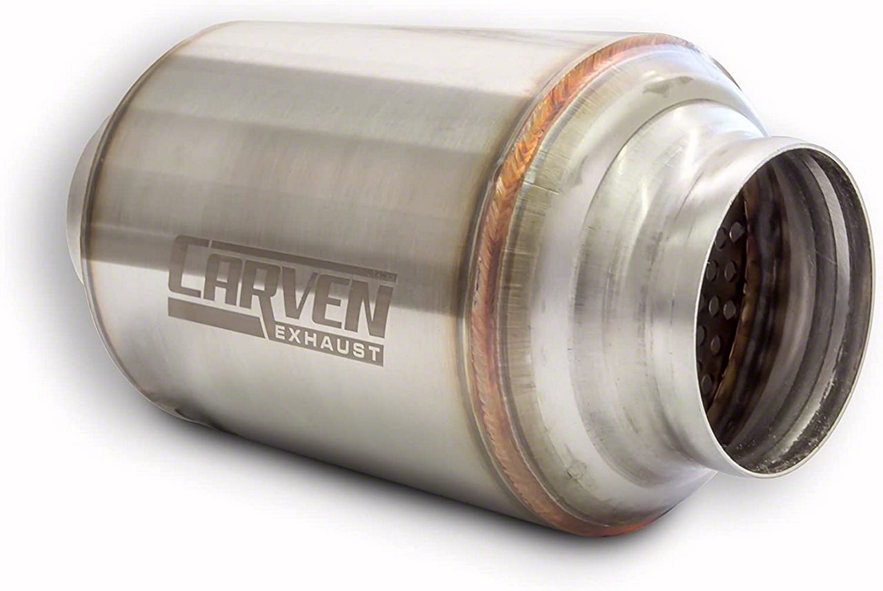 Carven Exhaust Charger R-Performance Muffler; 3-Inch Inlet /3-Inch ...