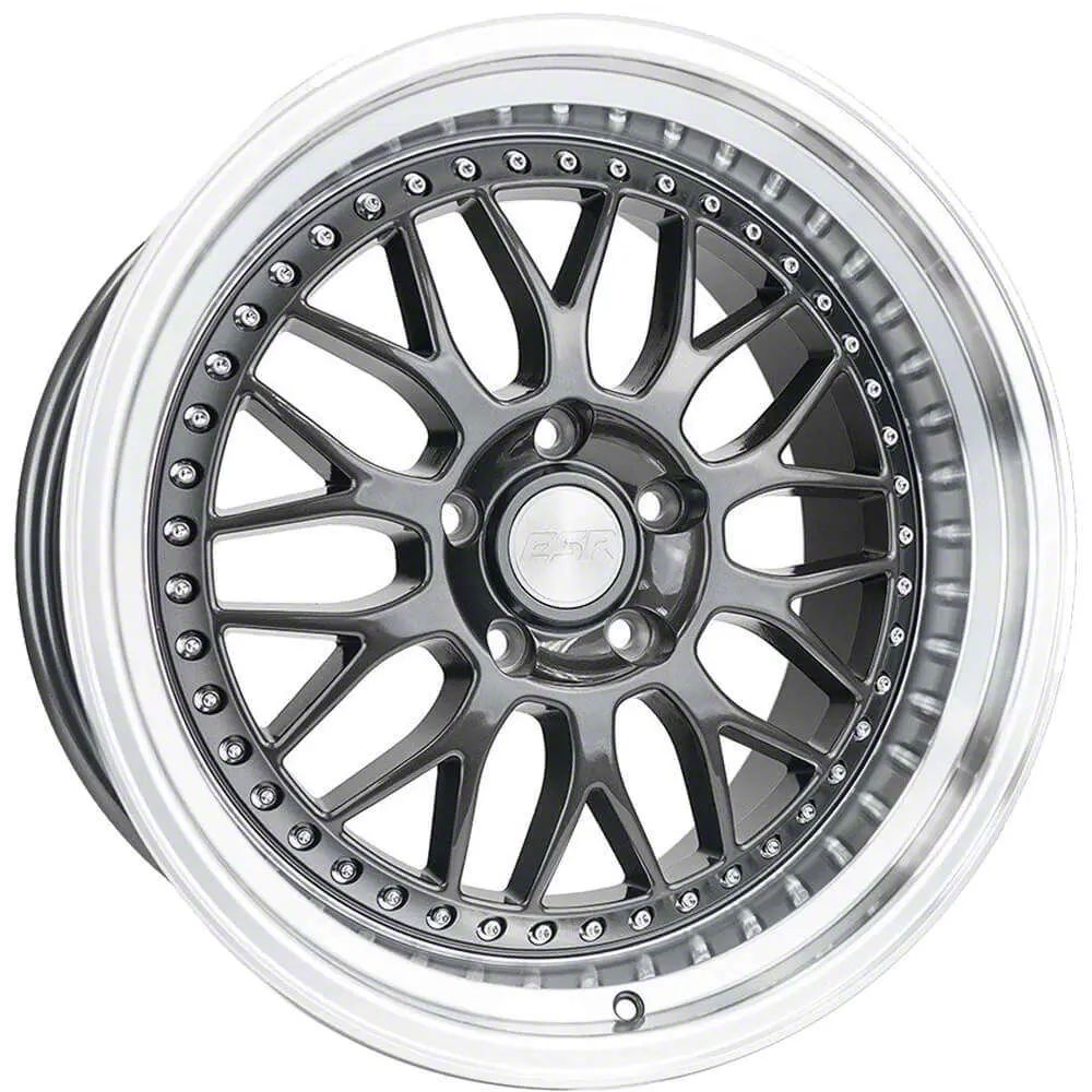 ESR Wheels Mustang SR01 Gloss Graphite with Machined Lip Wheel; Rear ...