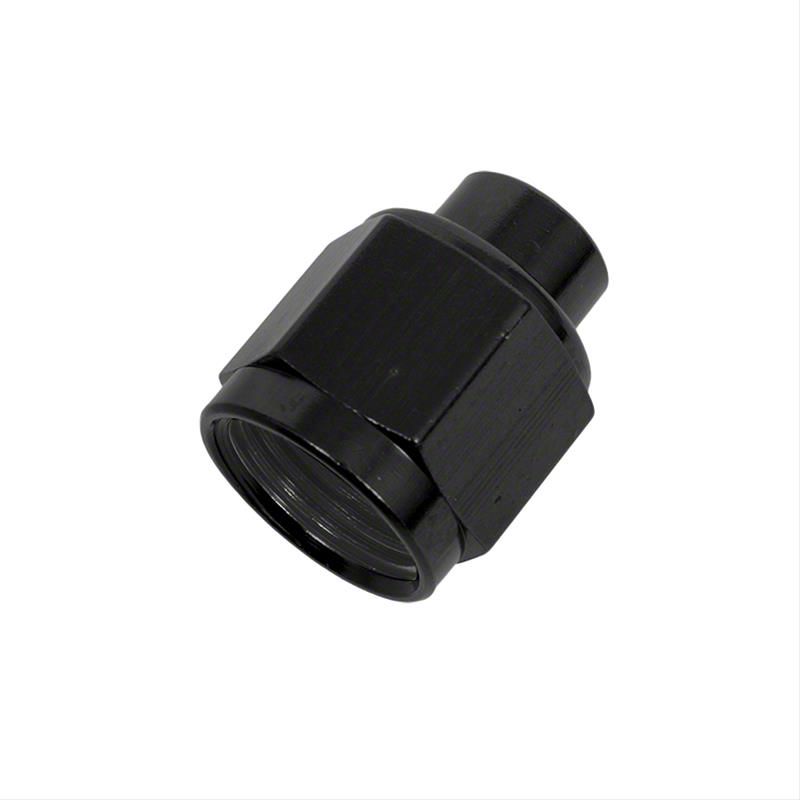 Titan Aluminum Flare Cap; -8AN with 1/8 PFT; Black - Free Shipping