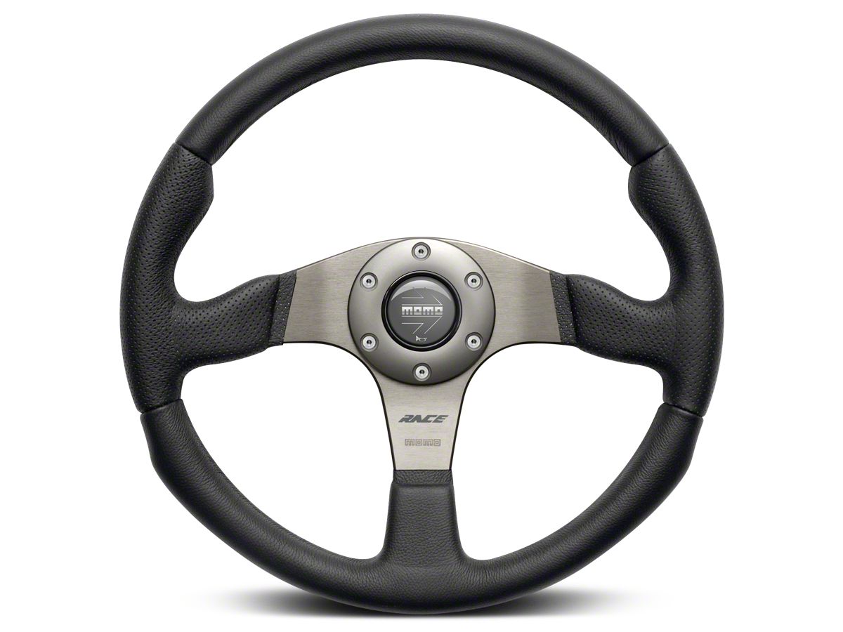 MOMO USA Mustang Race Steering Wheel RCE35BK1B (84-22 Mustang) - Free ...