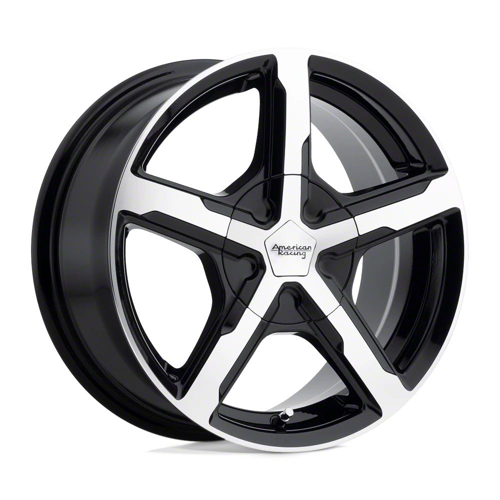 American Racing Jeep Wrangler Trigger Gloss Black Machined Wheel; 17x7 ...