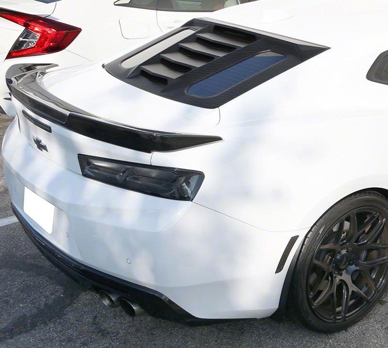 Camaro Rear Window Louvers; Carbon Fiber Print (16-22 Camaro Coupe ...