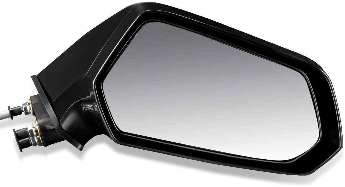 Camaro OE Style Powered Side Mirror; Black; Passenger Side (10-15 ...