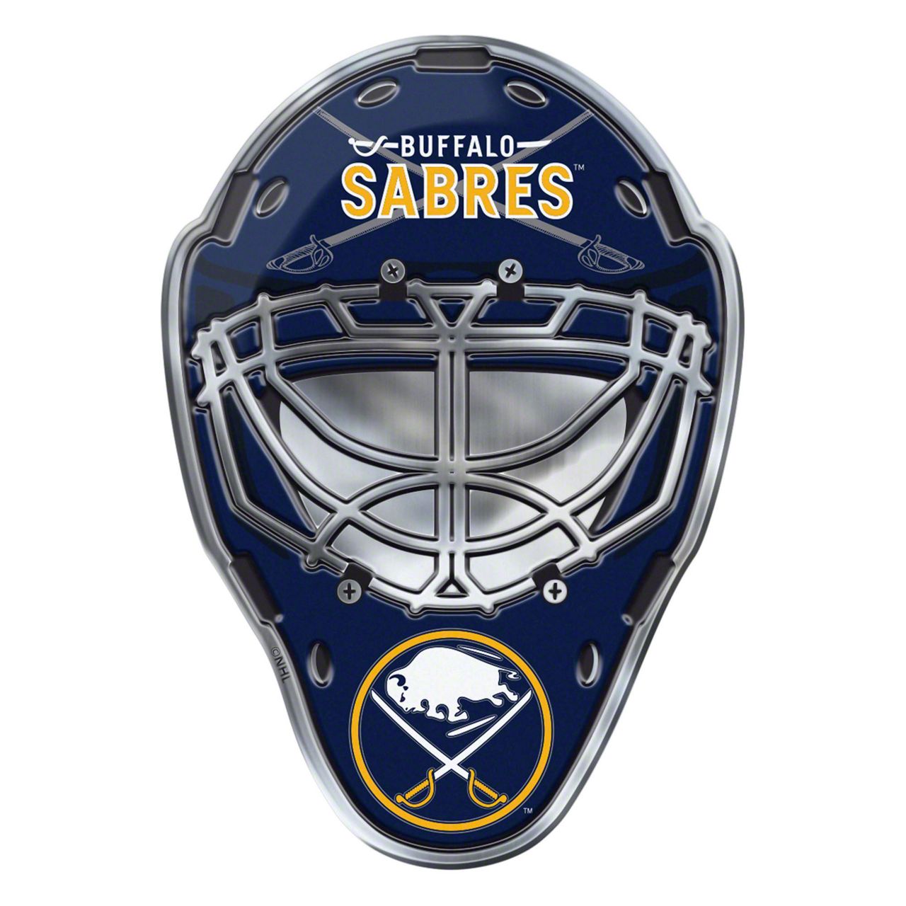 Jeep Gladiator Buffalo Sabres Embossed Helmet Emblem; Blue and Yellow ...