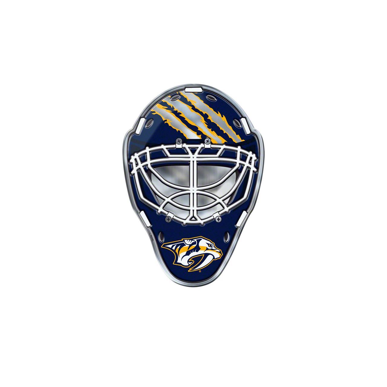 Bronco Nashville Predators Embossed Helmet Emblem; Blue and Yellow ...